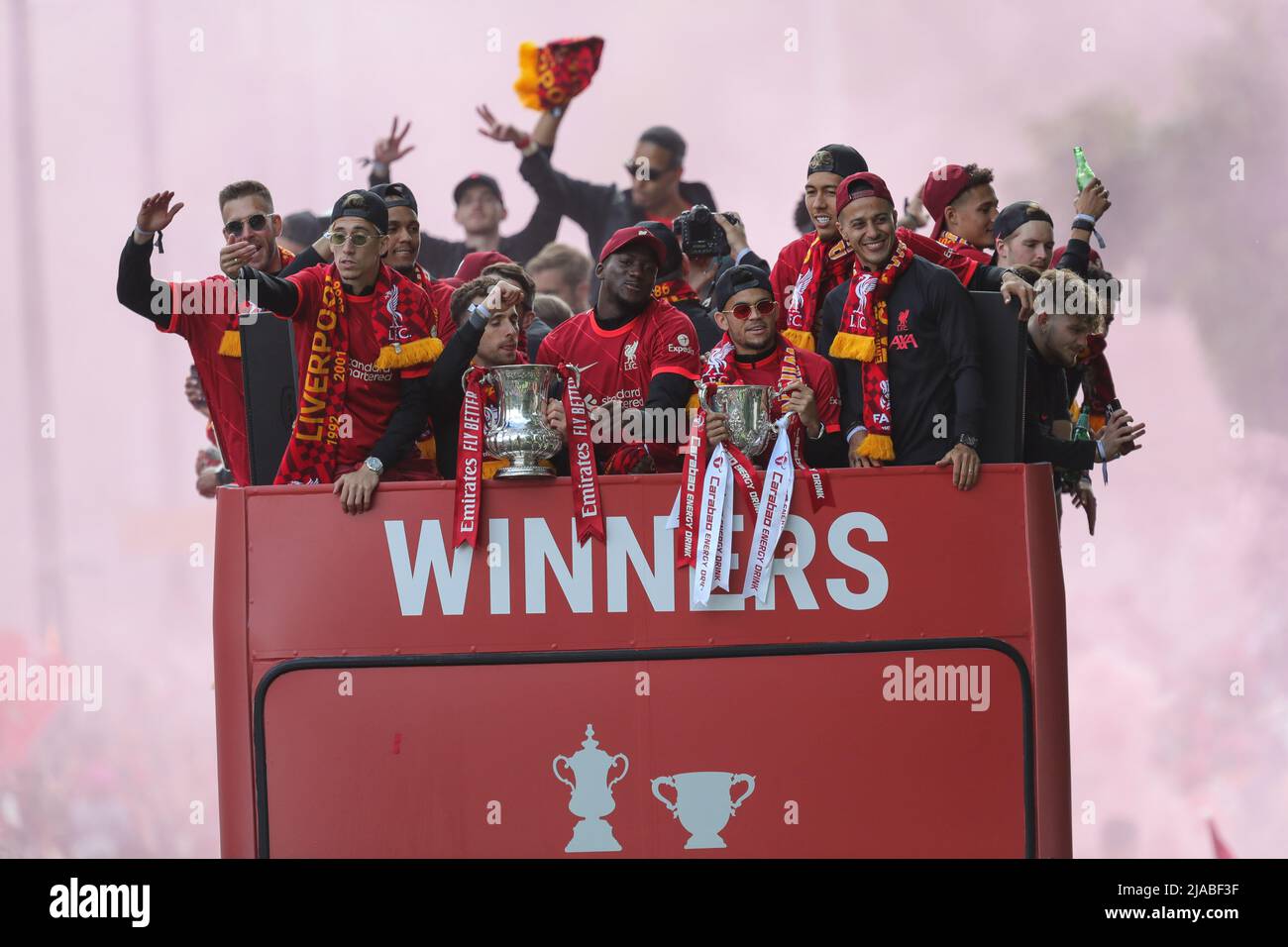 Fa cup bus parade hi-res stock photography and images - Alamy