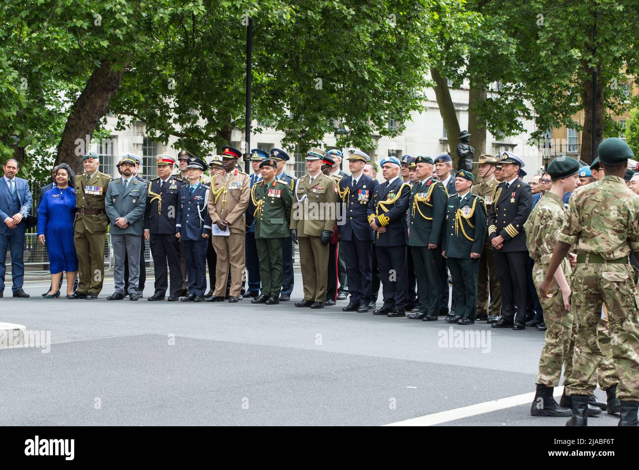 London UK 27th April 2022 international Day of UN Peacekeepers ceremony ...