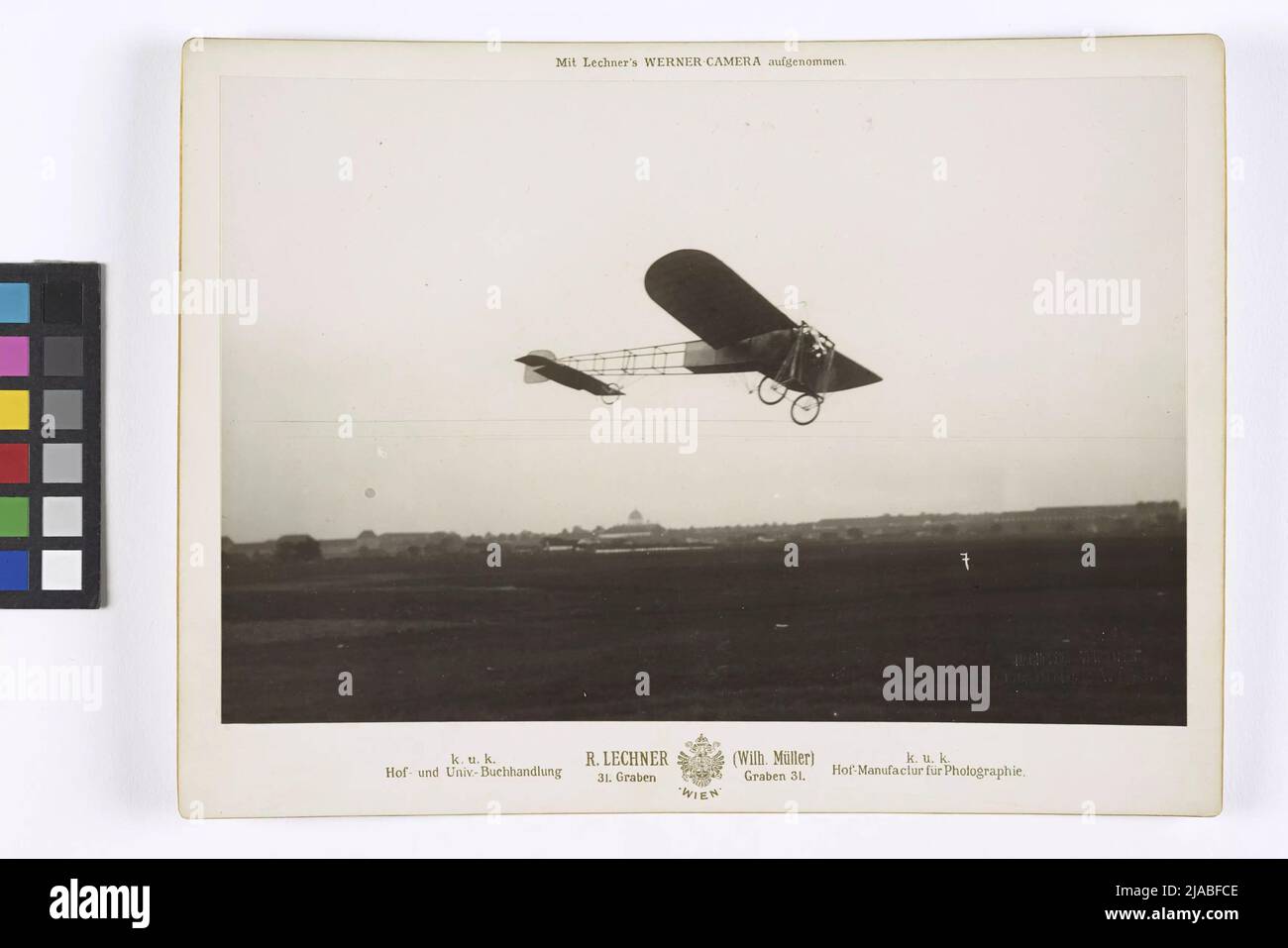 Flight of the French airship Bleriot on the Simmeringer Haide 1909 ...