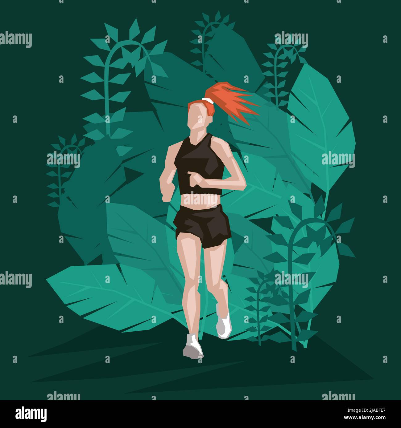 Girl Cross Country Runner Clip Art