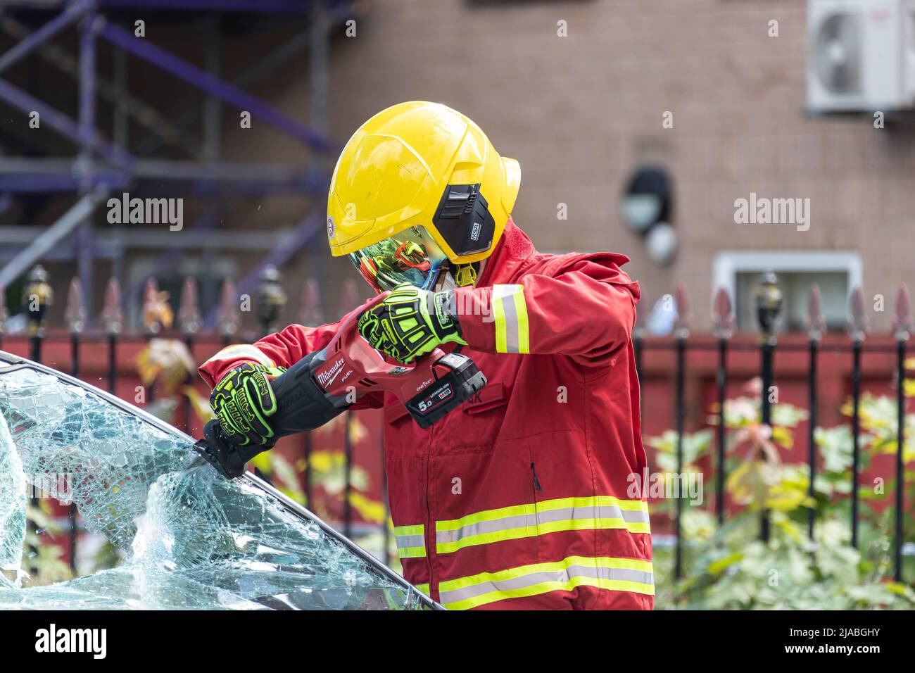 NWFRS Extrication demo Stock Photo - Alamy