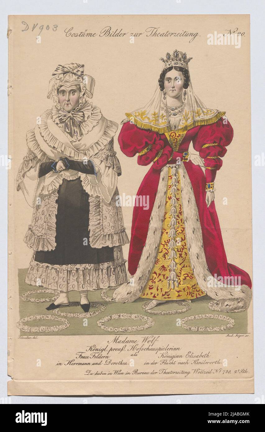 Madame Wolf Königl. Preuss. Court actress as a woman field in "Herrmann ...
