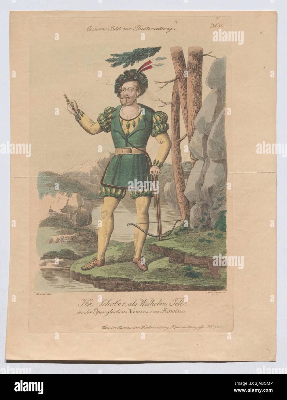 Mr. Schober as Wilhelm Tell, in the opera of the same name of Rossini ...