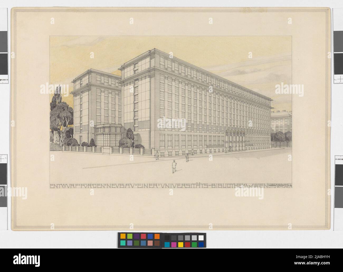 Draft for the construction of a new university library in Vienna ...