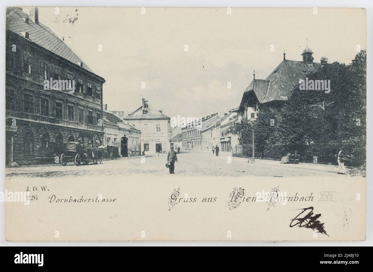 17., Dornbach - Dornbacher Straße - with restaurant "Zur Goldenen ...