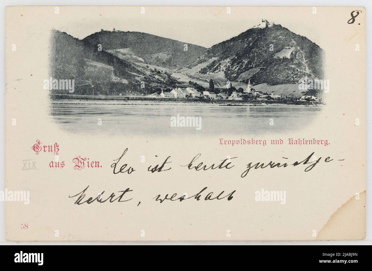 19th, Kahlenbergerdorf, Kahlenberg and Leopoldsberg, seen from ...