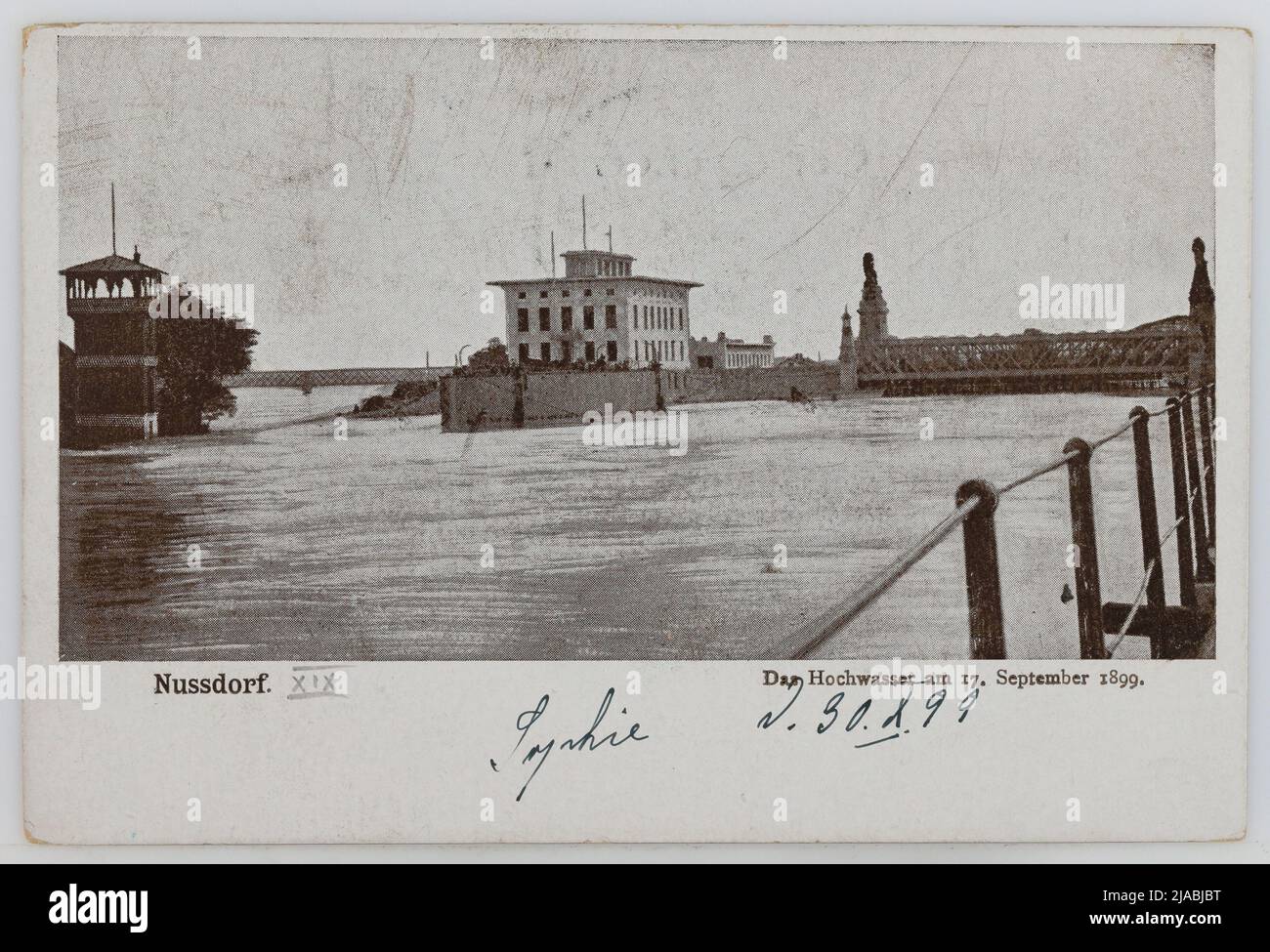 Danube Canal - Nussdorfer Schleuse - "The flood on September 17, 1899 ...