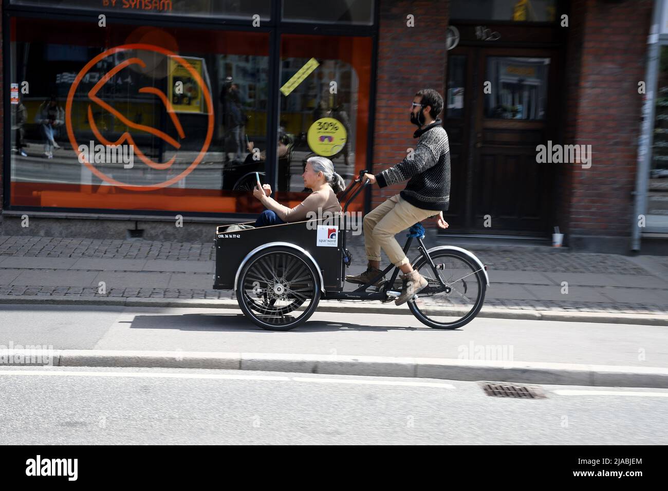 Copenhagen /Denmark/29 May 2022 / Danish bike transportation system in ...