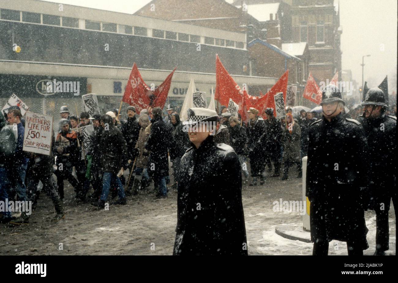 Protest march following the death of Clinton McCurbin who died while ...