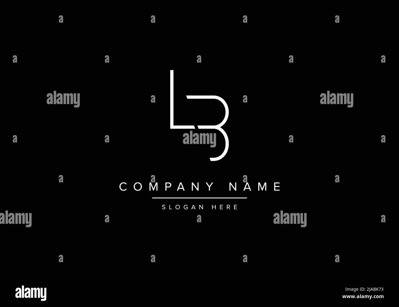 Creative minimal line art icon logo, LB monogram logo Stock Vector ...