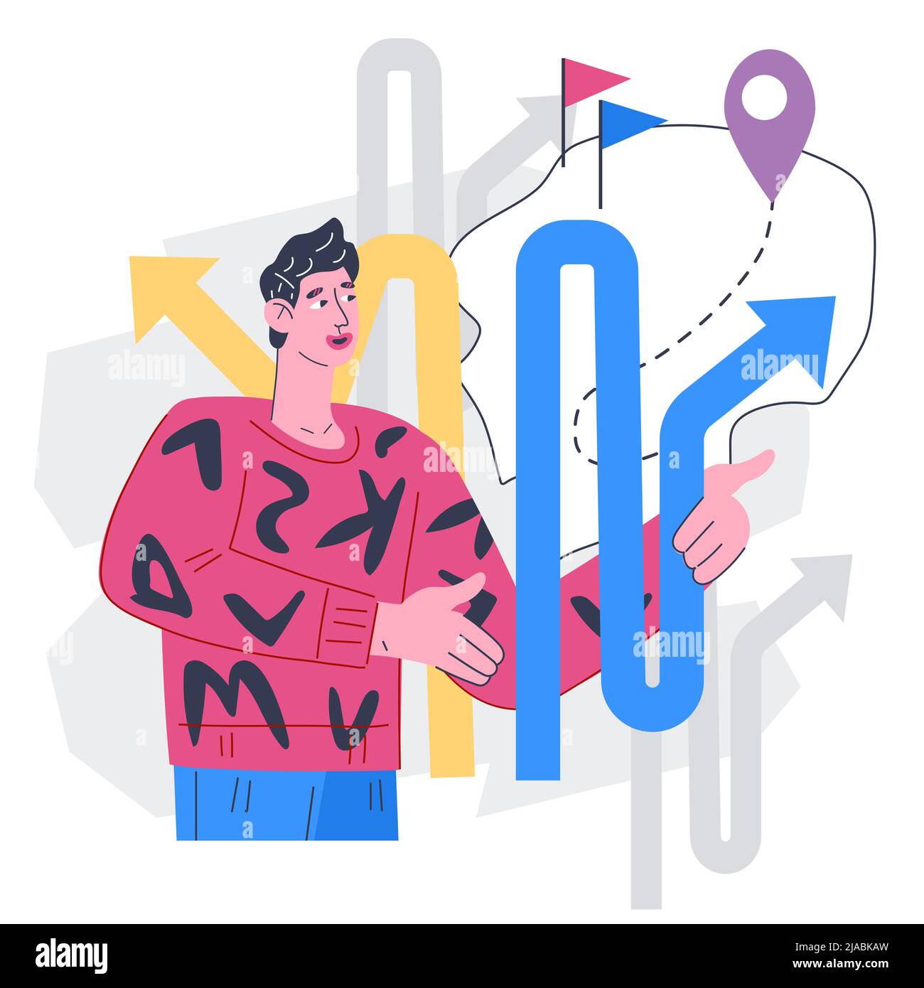 Way development and career choice concept. Professional and business ...