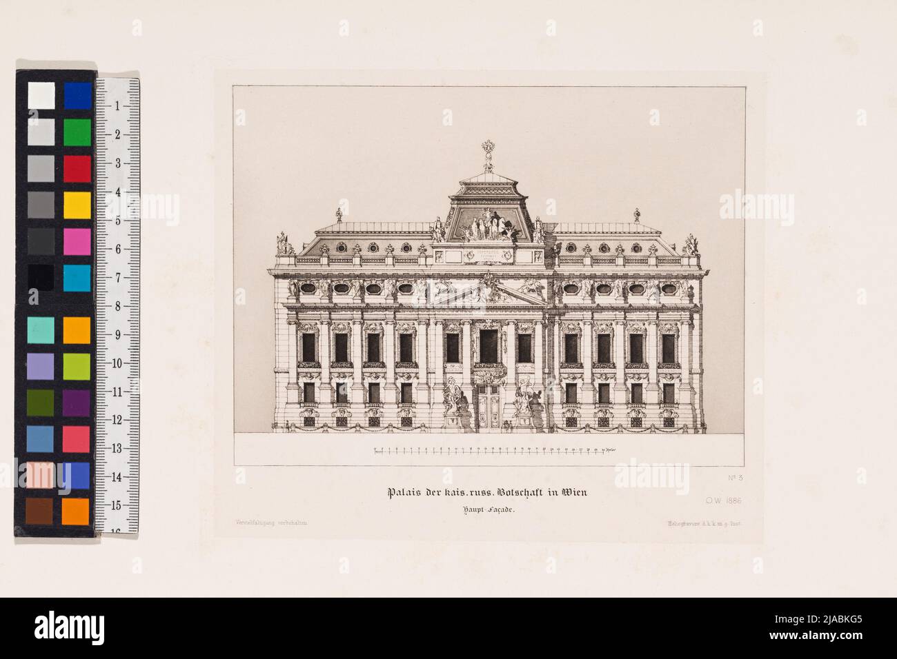 Palais of the Emperor Russian Embassy in Vienna / Haupt-Facade ...