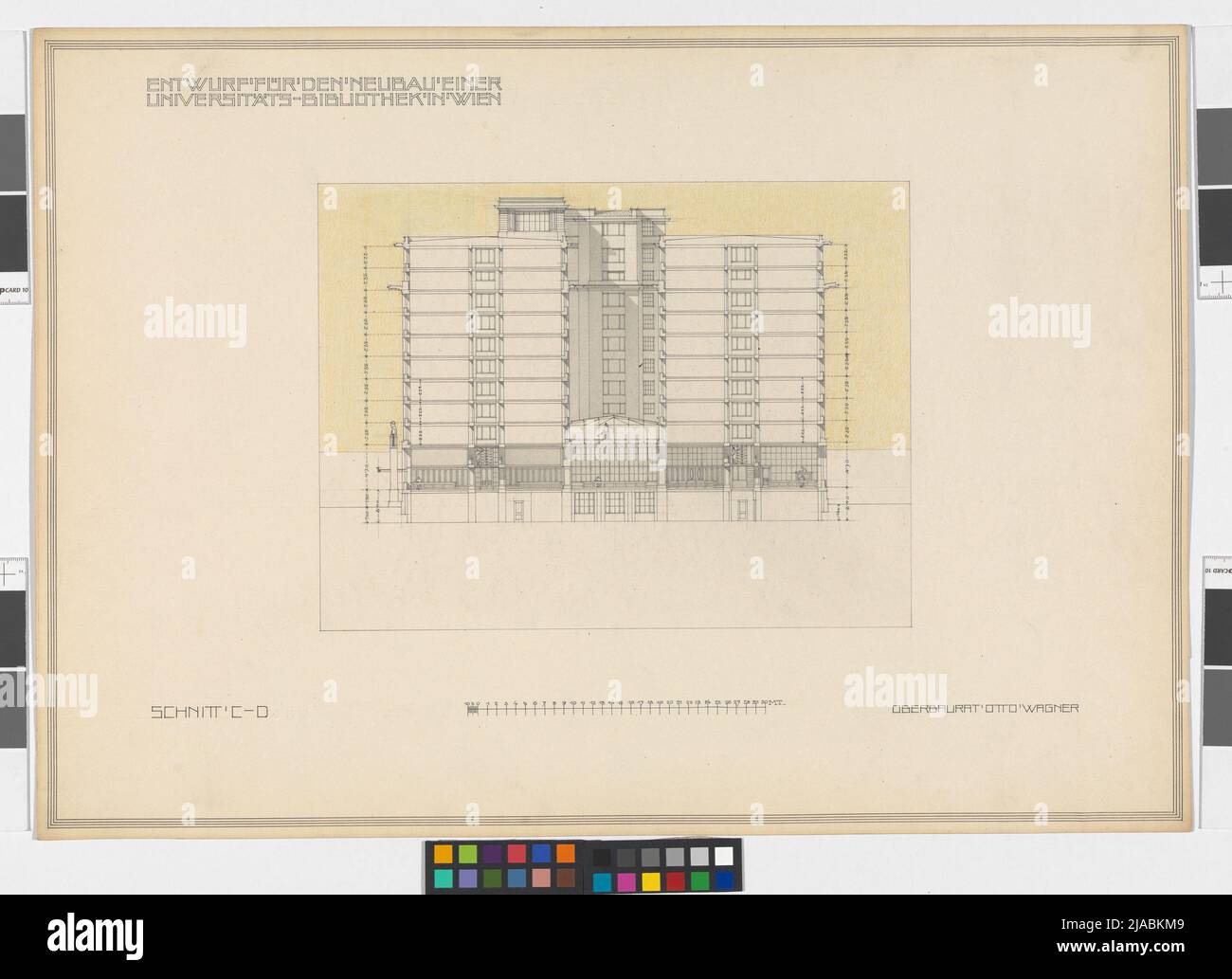 Draft for the construction of a new university library in Vienna ...