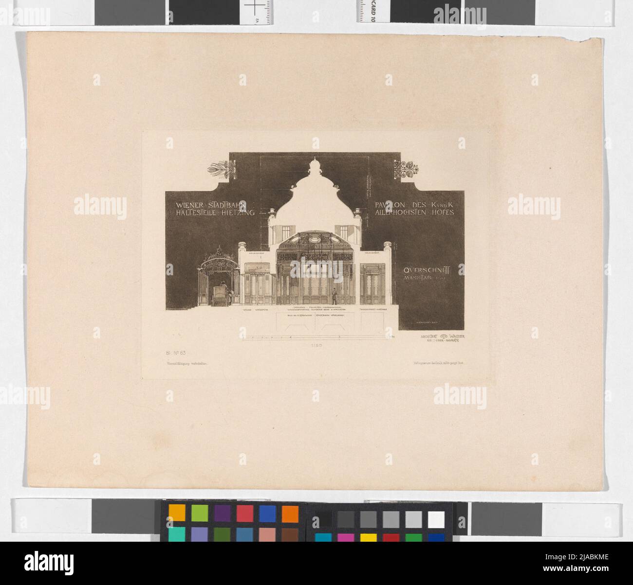 Pavilion of the K.U.K. Most highest court ". Stadtbahn, Hietzing stop ...