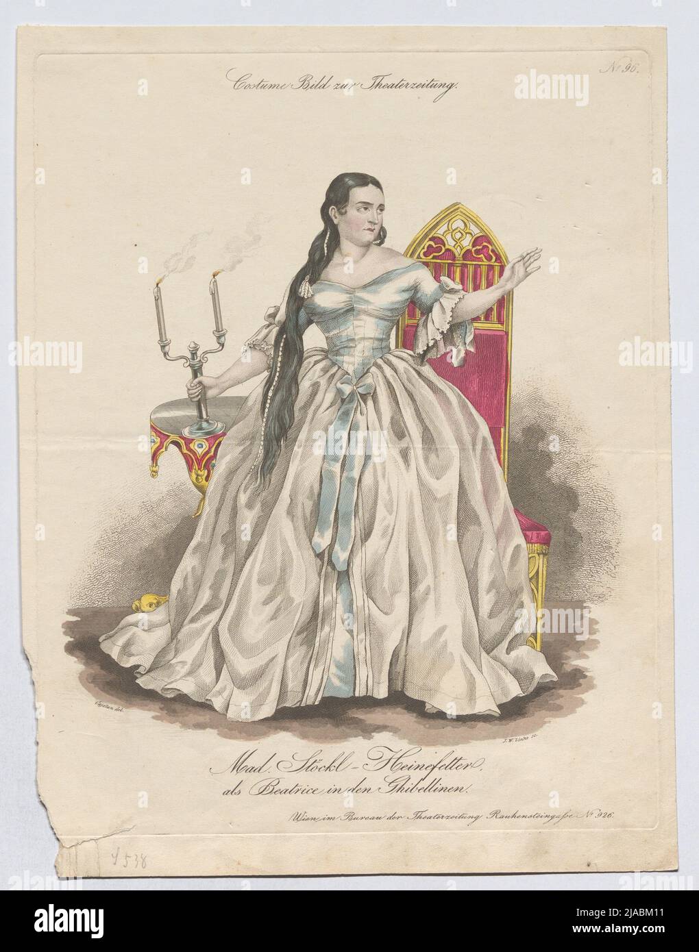 Clara Heinefetter as Beatrice in Meyerbeer's "Die Welfen and the ...