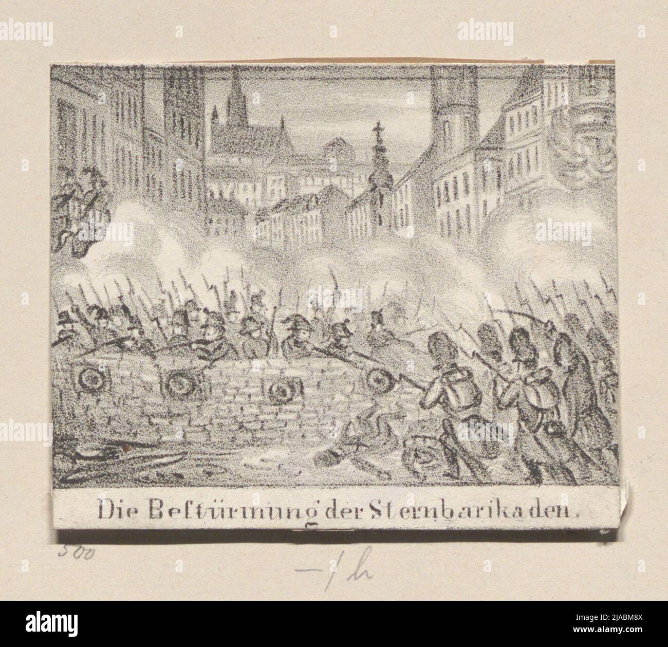 "The storming of the star baricades." (Excerpt from a picture sheet for ...