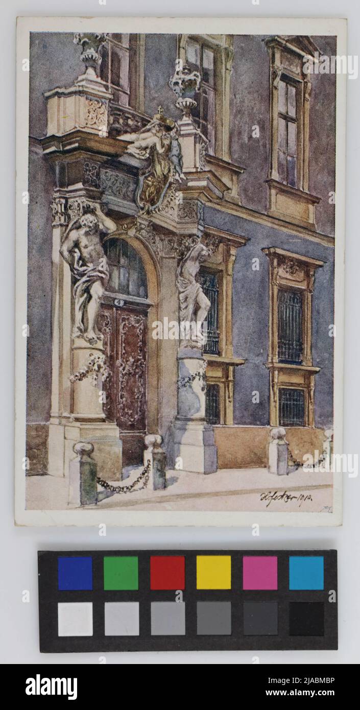 1st, Minoritenplatz 4 - portal of the Palais Liechtenstein, postcard ...