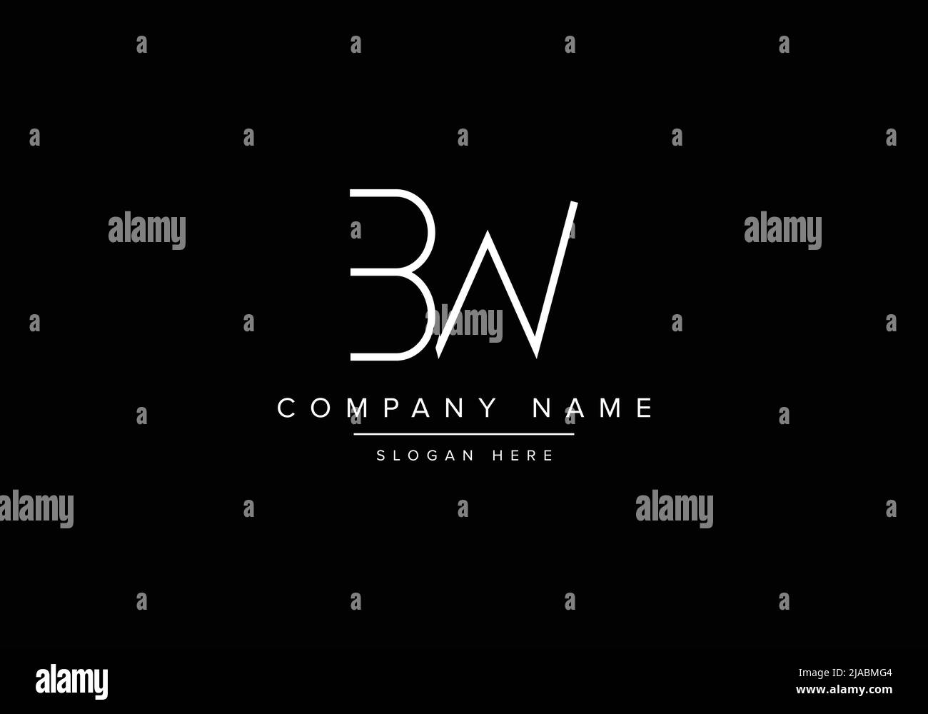 Letter bw logo hi-res stock photography and images - Alamy