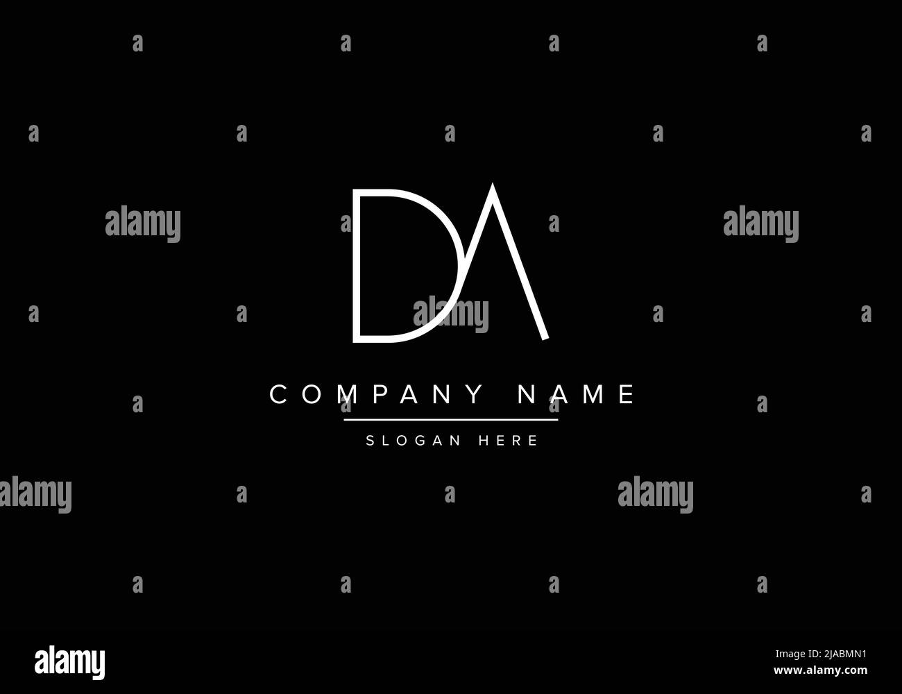 Alphabet letter monogram icon logo DA Stock Vector Image & Art - Alamy