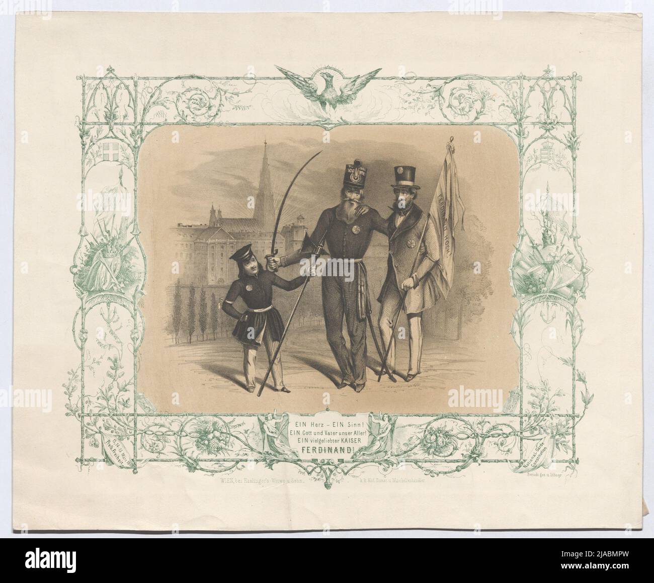 Memorial sheet on the achievements of March 1848. Friedrich Berndt ...