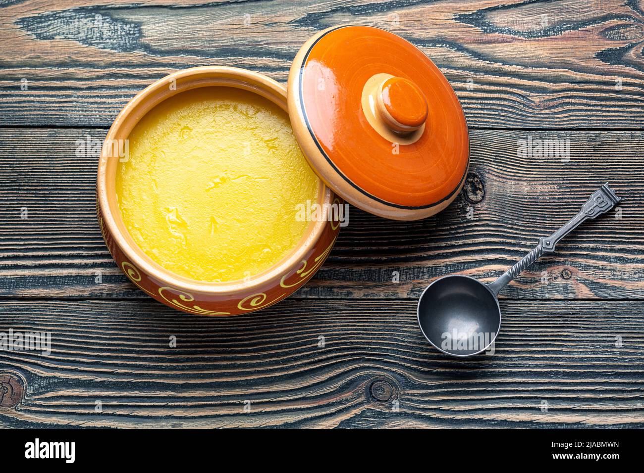 Pure OR Desi Ghee also known as clarified liquid butter. Pure OR Desi ...