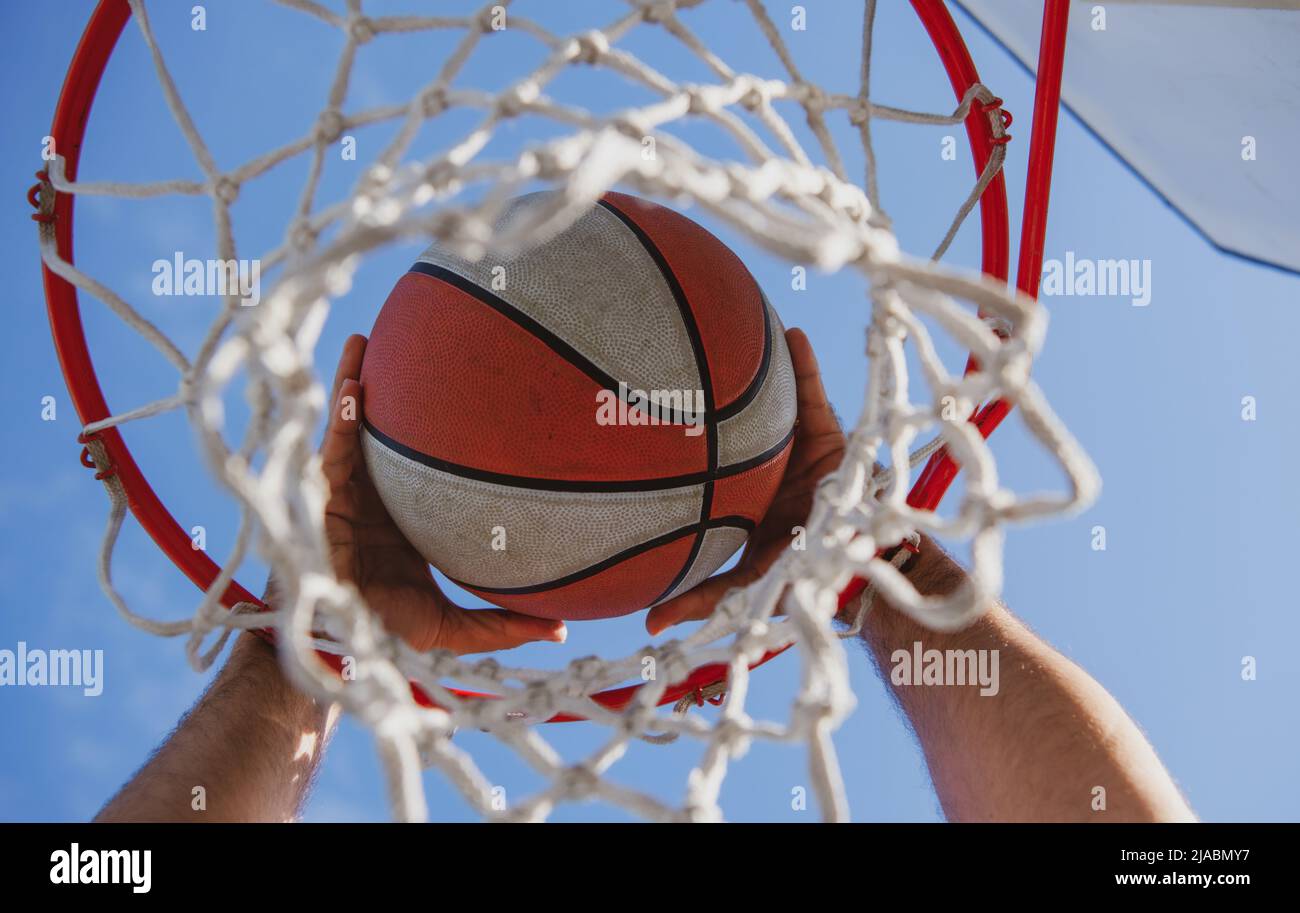 Basketball as a sports and fitness symbol of a team leisure activity ...