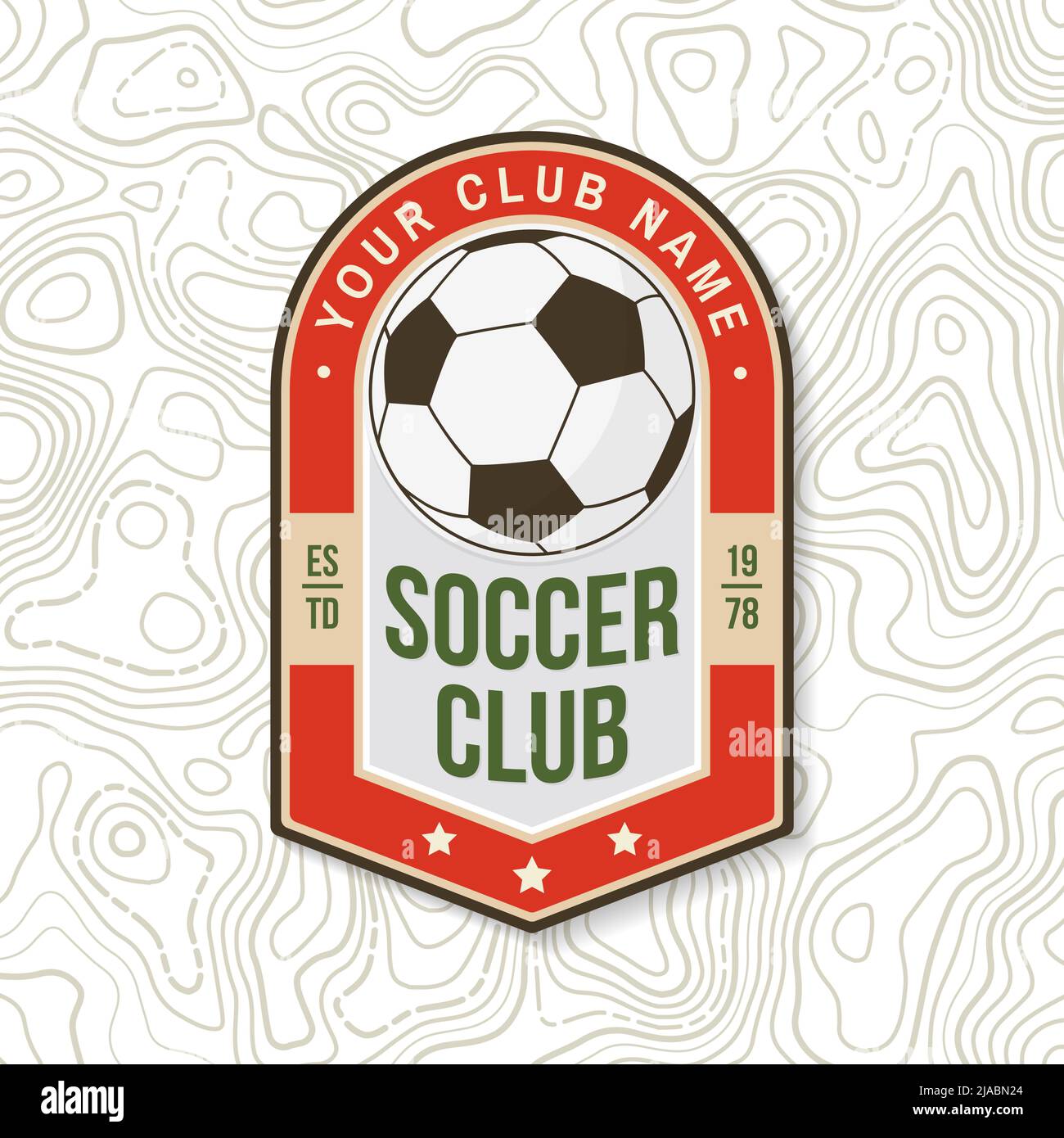 Soccer, football club patch design. Vector illustration. For college ...