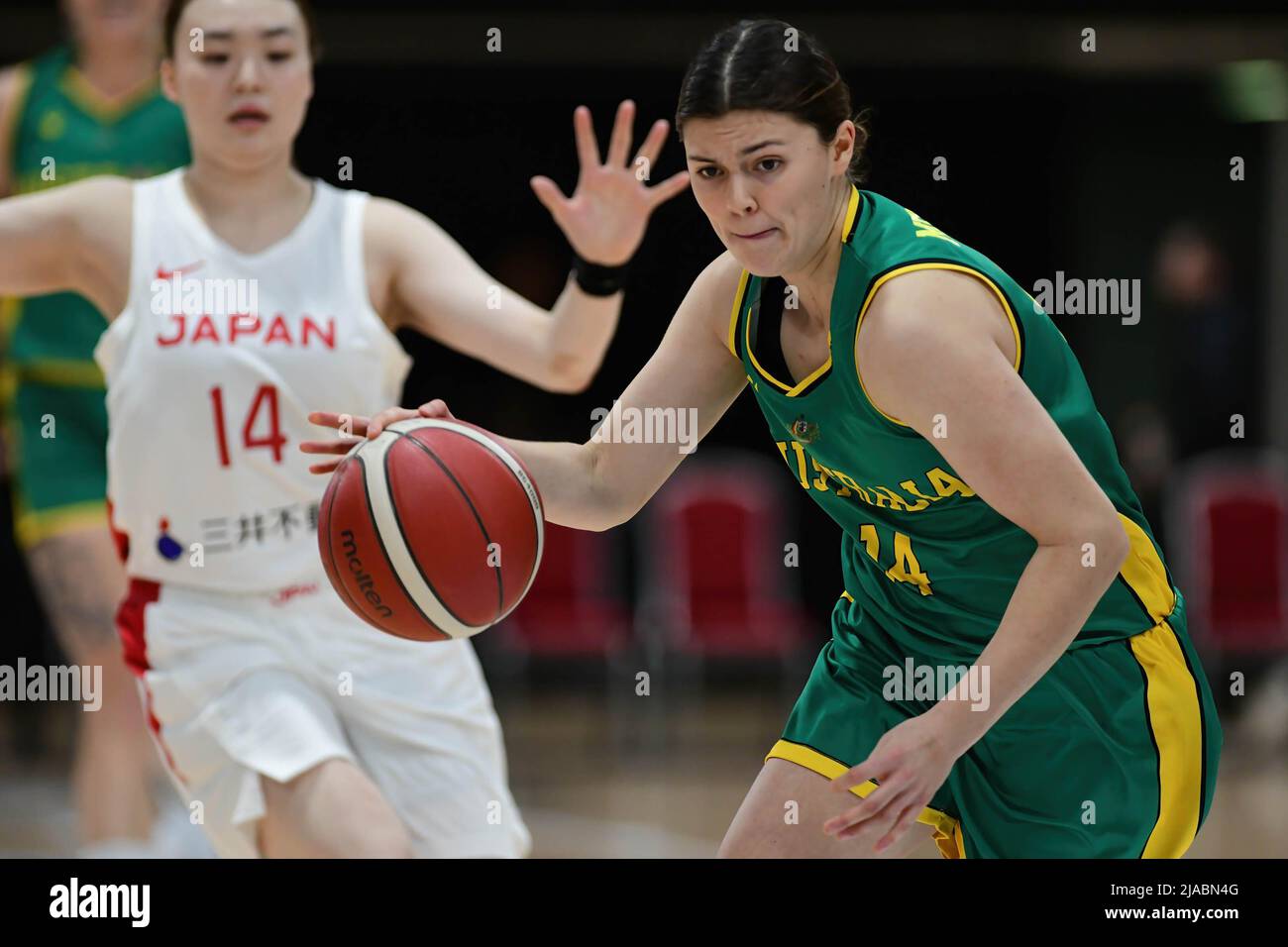 Jade Melbourne of Australia Women's Basketball Team seen in action ...