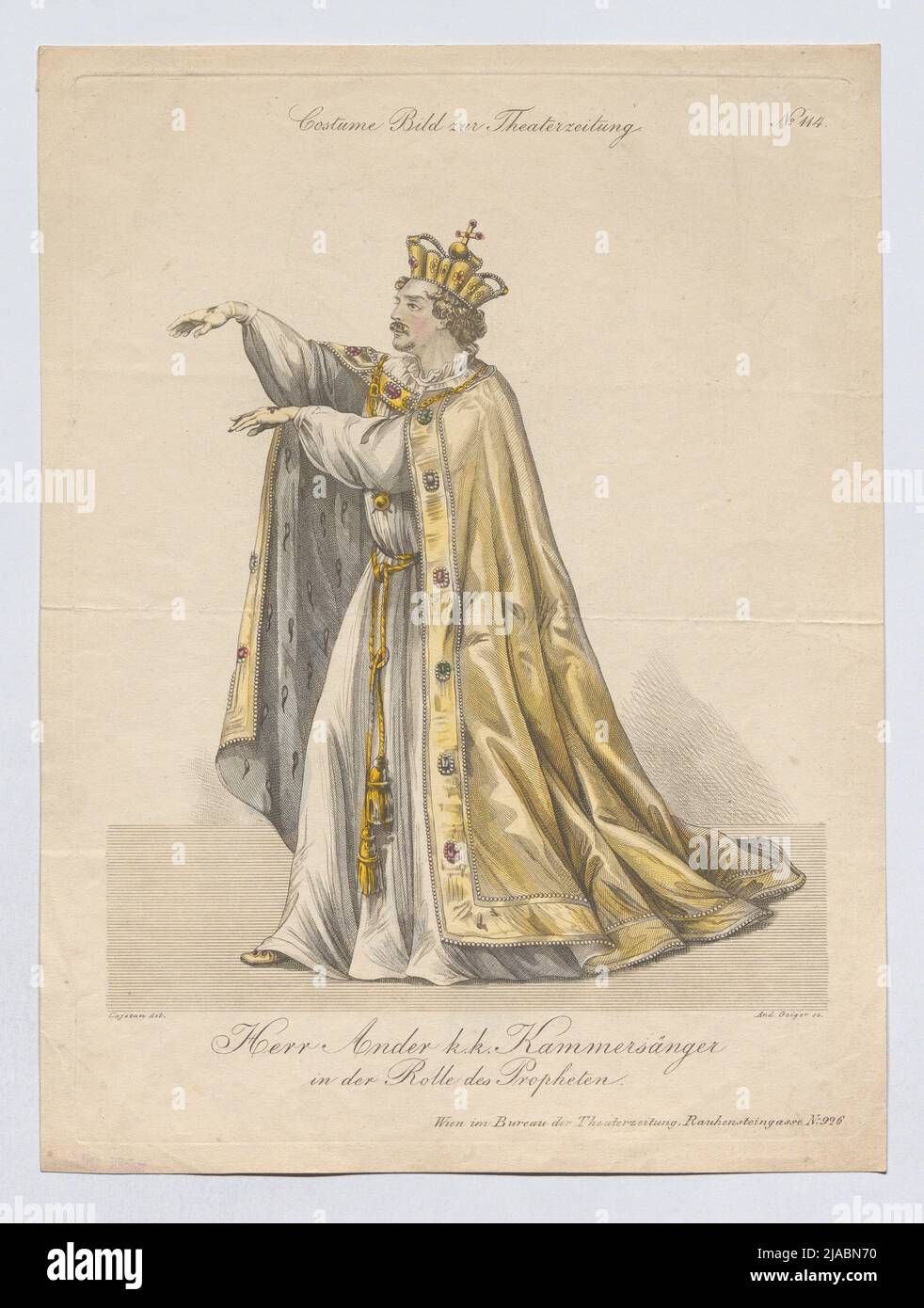 Alois Ander as a Prophet in "Der Prophet" (costume picture No. 114 for ...