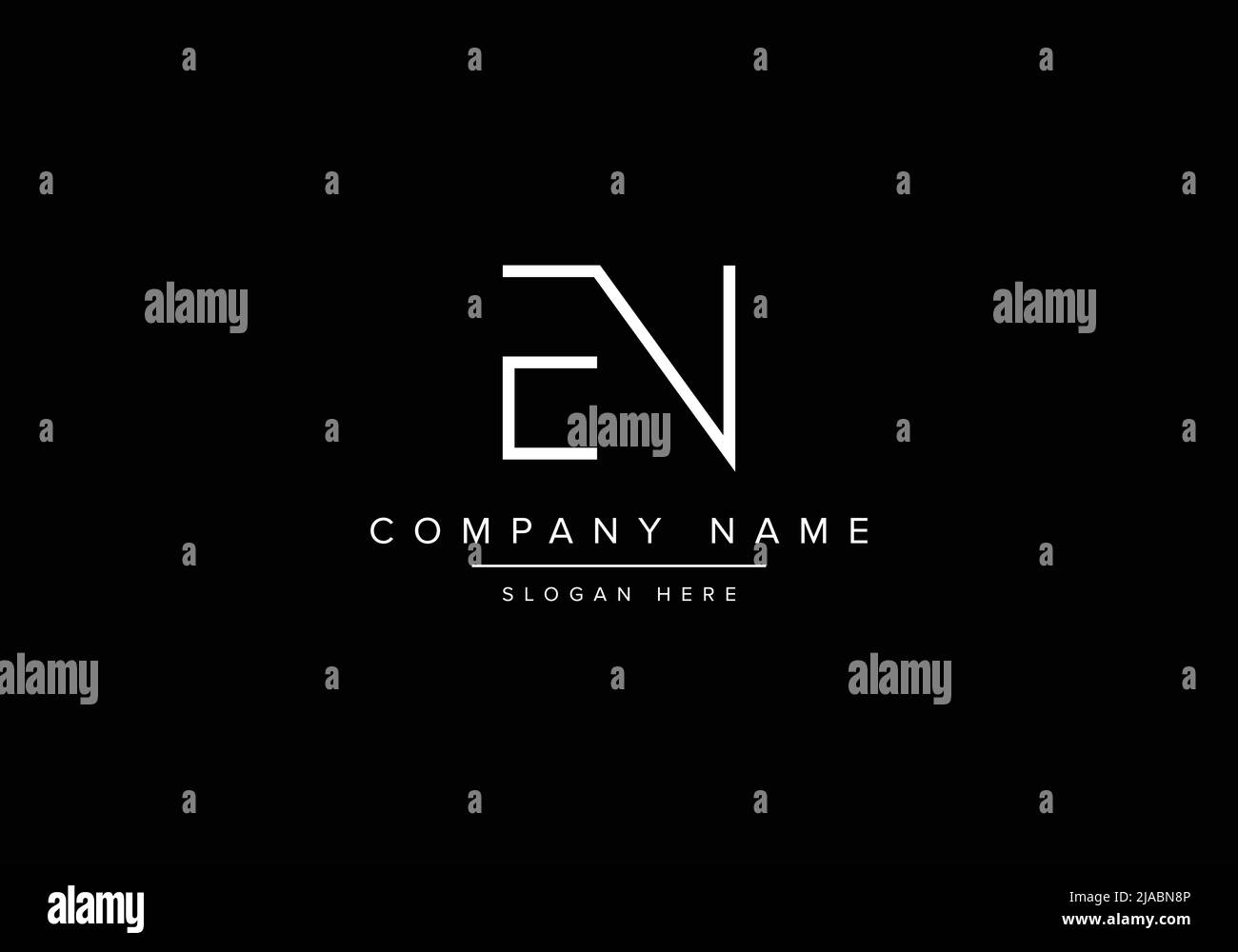 Alphabet letter monogram icon logo EN Stock Vector Image & Art - Alamy