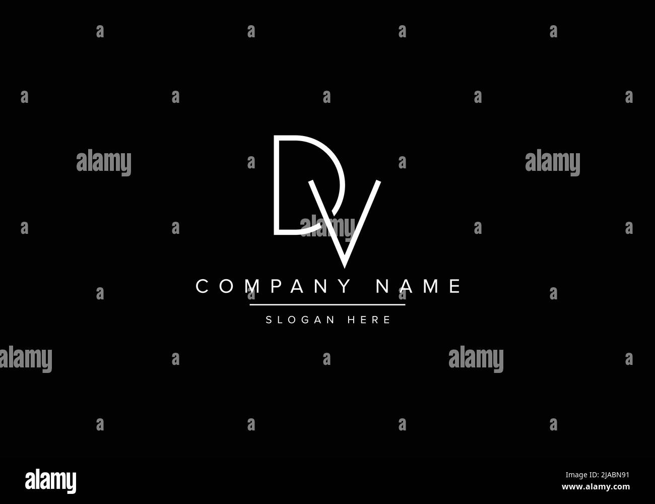 Alphabet letter monogram icon logo DV Stock Vector Image & Art - Alamy