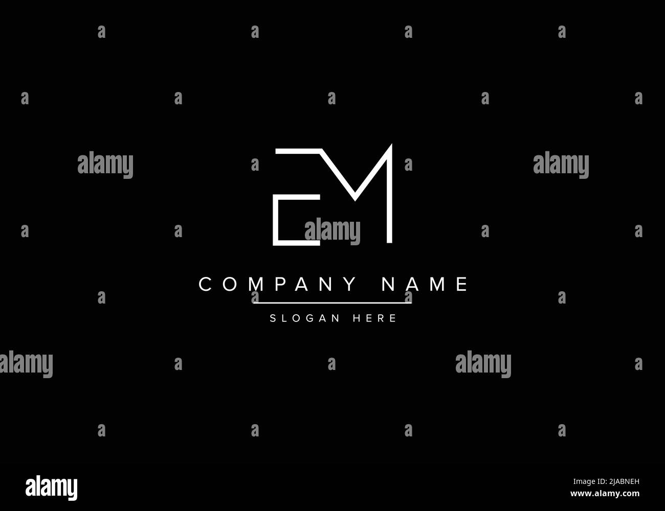 Alphabet letter monogram icon logo EM Stock Vector Image & Art - Alamy