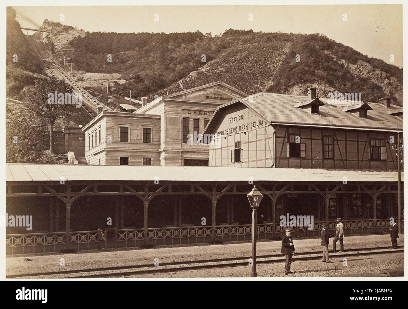 Wire cable car on the Leopoldsberg (also "cable car on the Kahlenberg ...