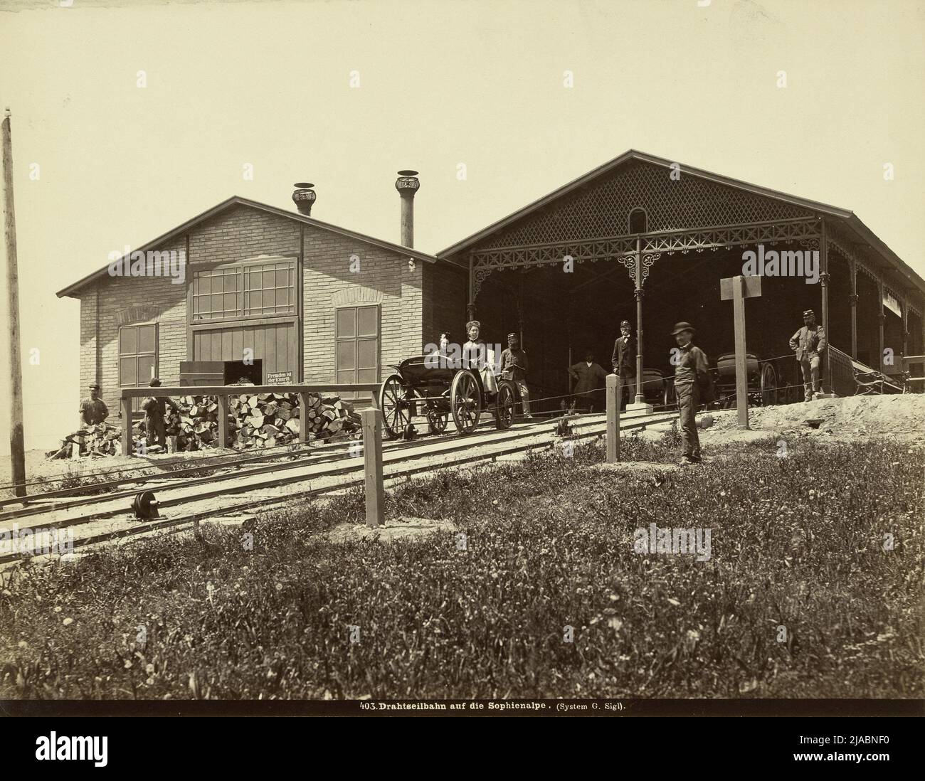 14th, wire cable car to the Sophienalpe, mountain station with a ...