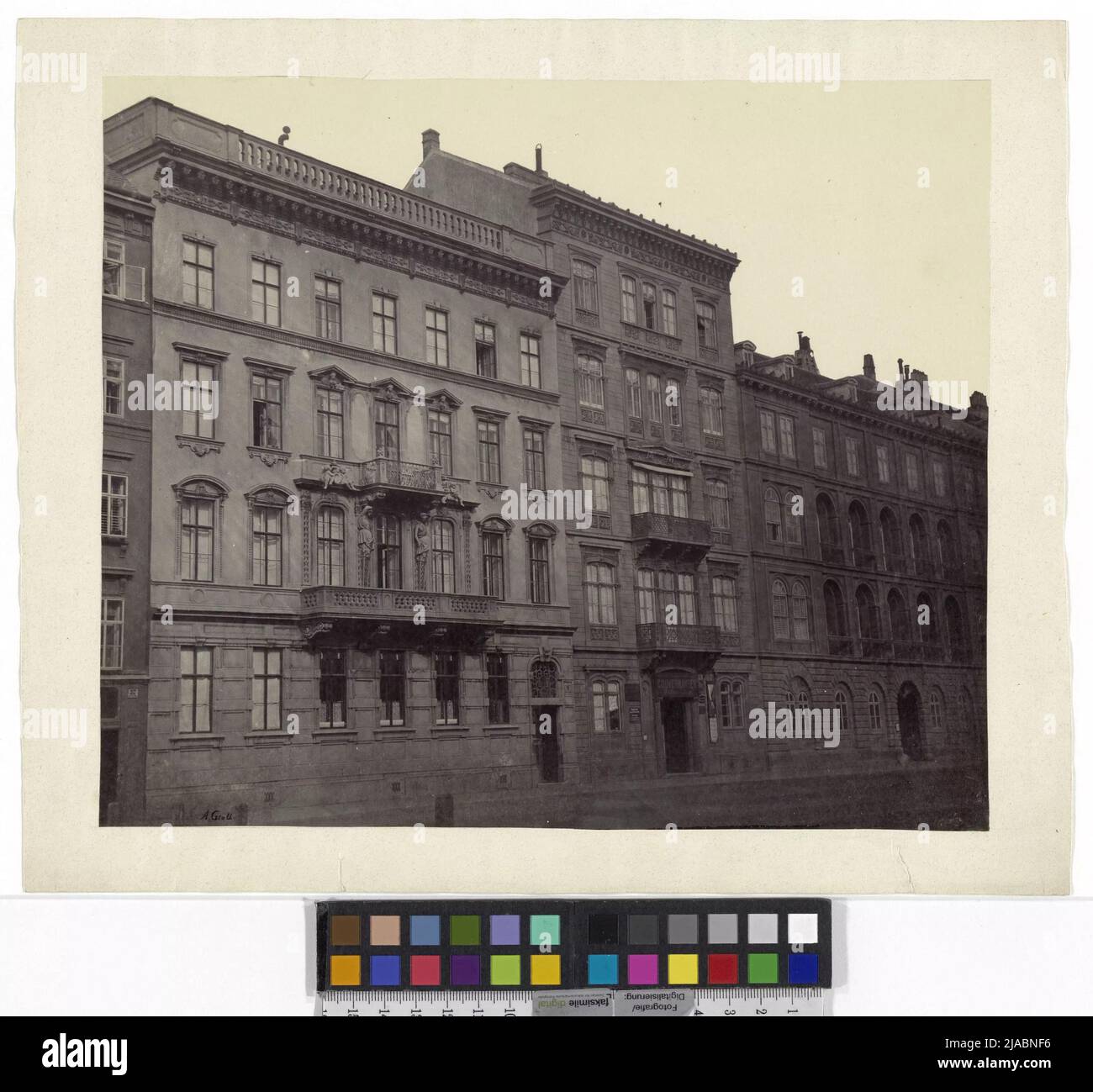 2nd, Praterstrasse 39, 41 and 43 - facade. Andreas Groll (1812-1872 ...