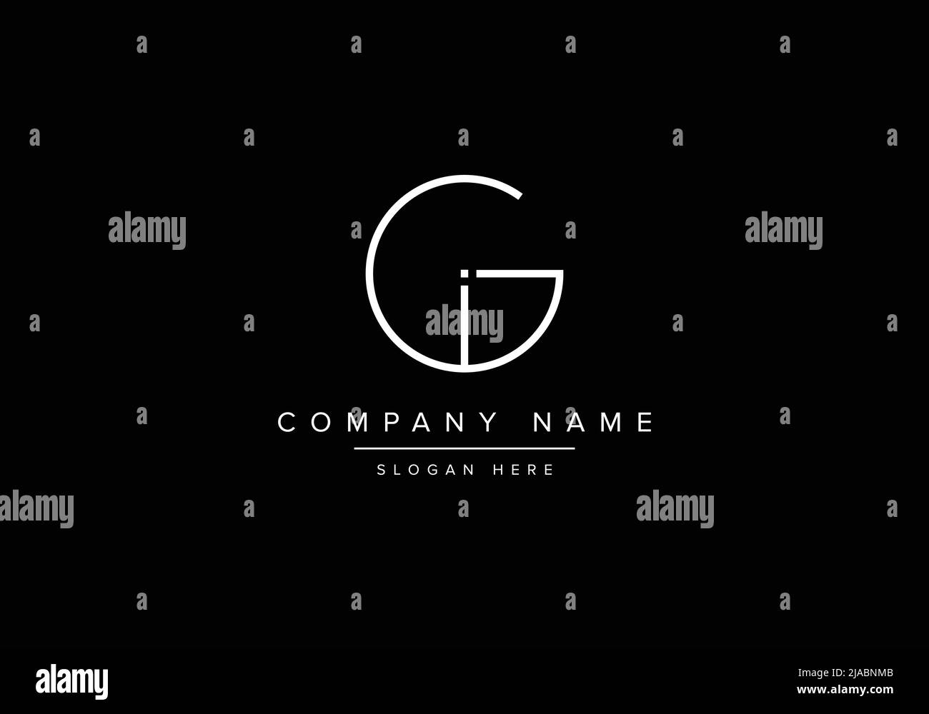 Alphabet letter monogram icon logo GI Stock Vector Image & Art - Alamy