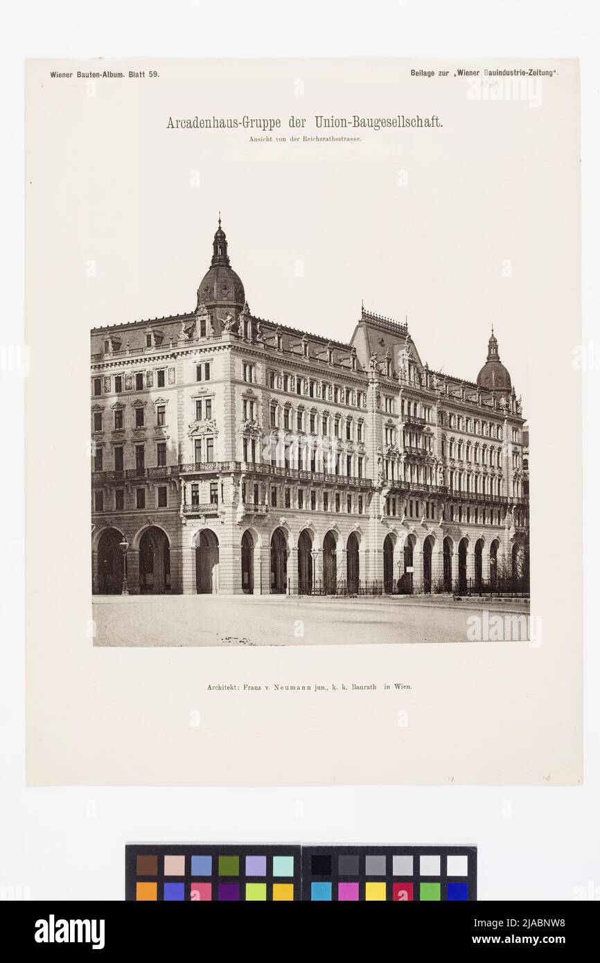 1st, Rathausplatz 2-4-Arkadenhausgruppe (Wiener Bauten-Album, sheet No ...
