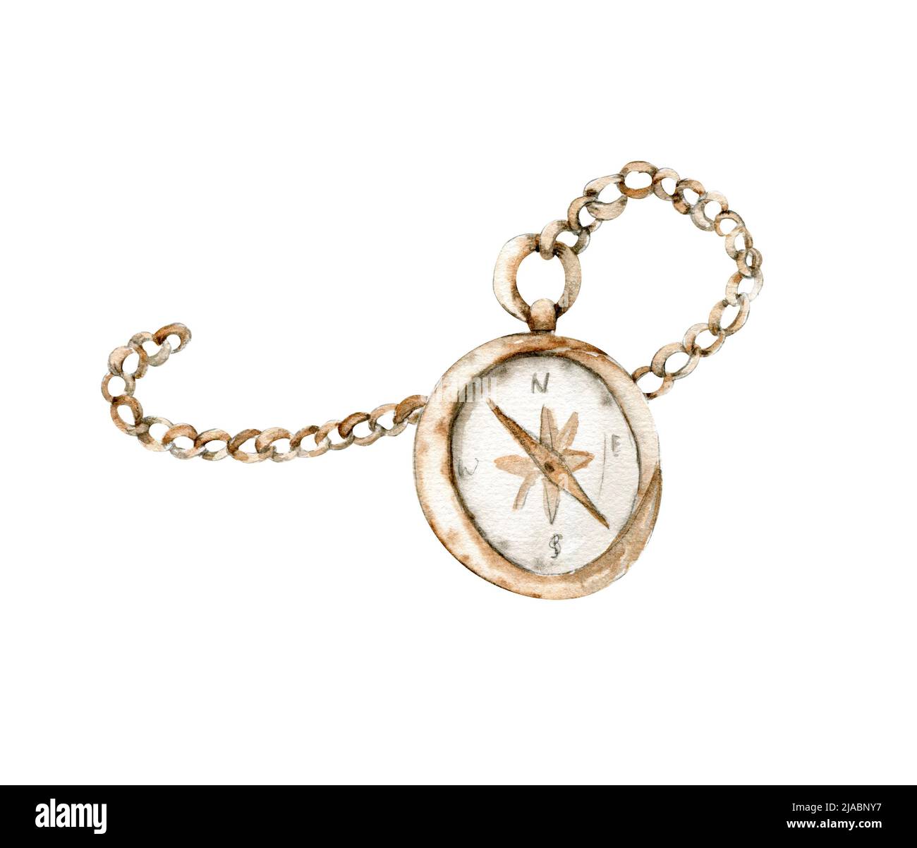 Hand-drawn watercolor vintage stuff Stock Photo - Alamy