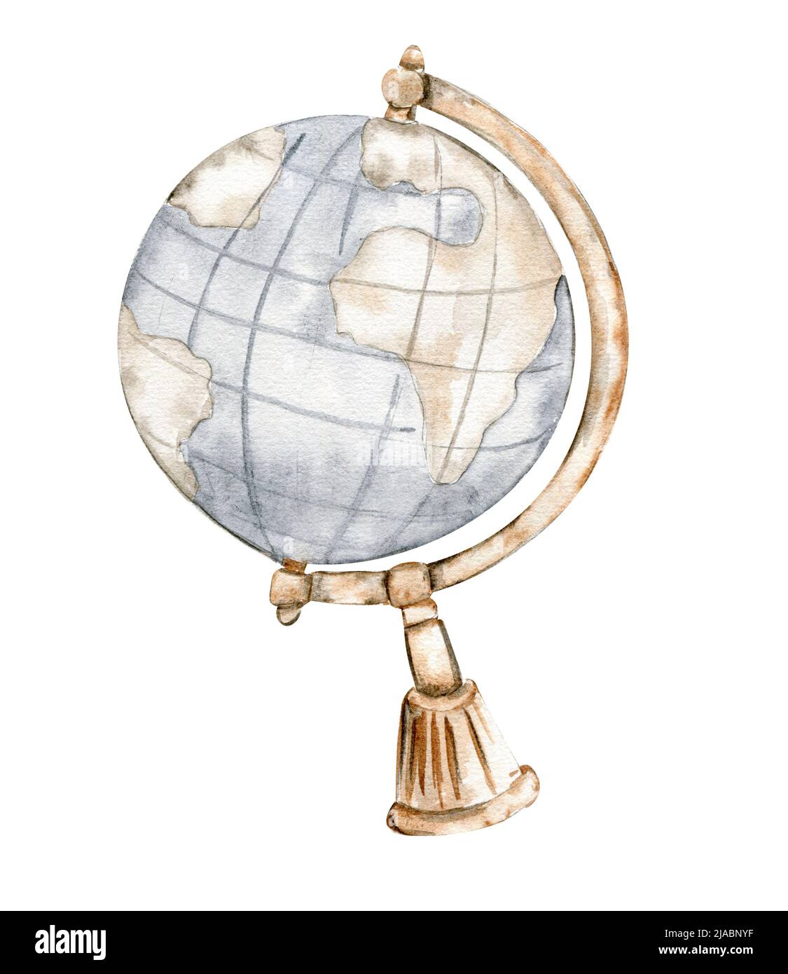 Hand-drawn watercolor vintage stuff Stock Photo - Alamy