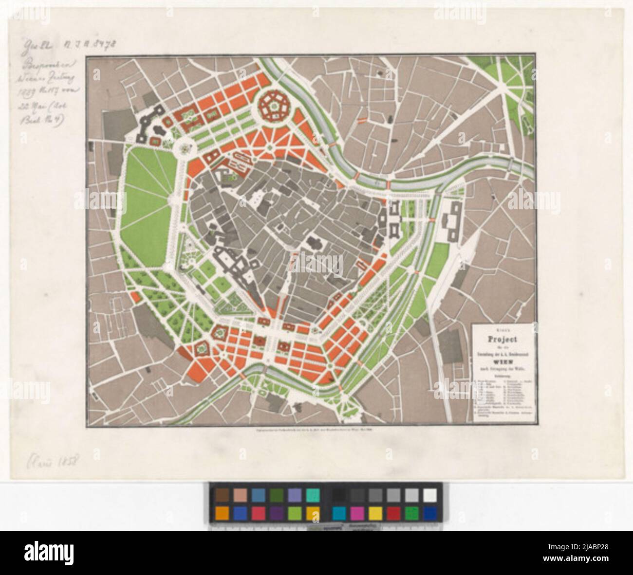 City expansion project No. 32 (1858), situation plan. Martin Kink (1800 ...