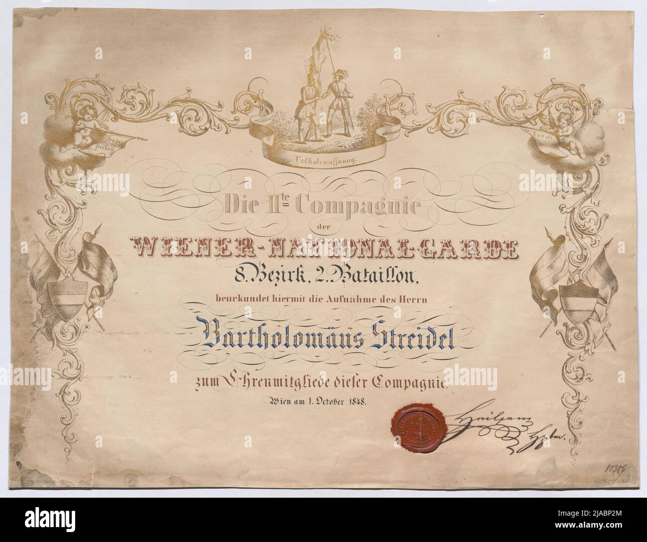 The II. Compagnie of the Vienna National Guard (8th district, 2nd ...