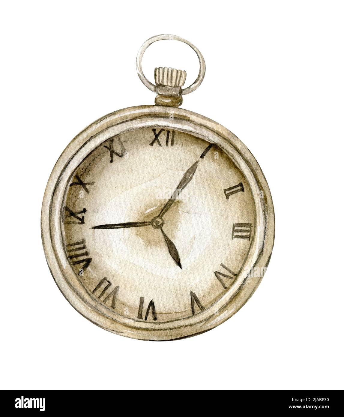 Hand-drawn watercolor vintage stuff Stock Photo - Alamy