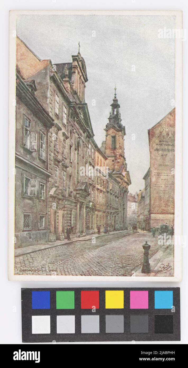 Vienna. - Dorotheergasse with Evangelical Church .. After: Erwin Pendl ...