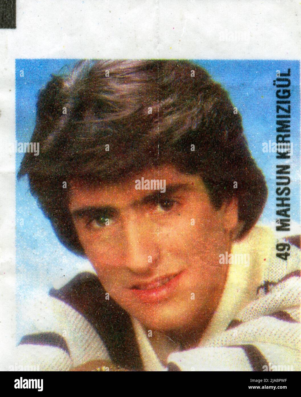 Turkish chewing gum insert. Mahsun Kirmizigul. 1980s Stock Photo - Alamy