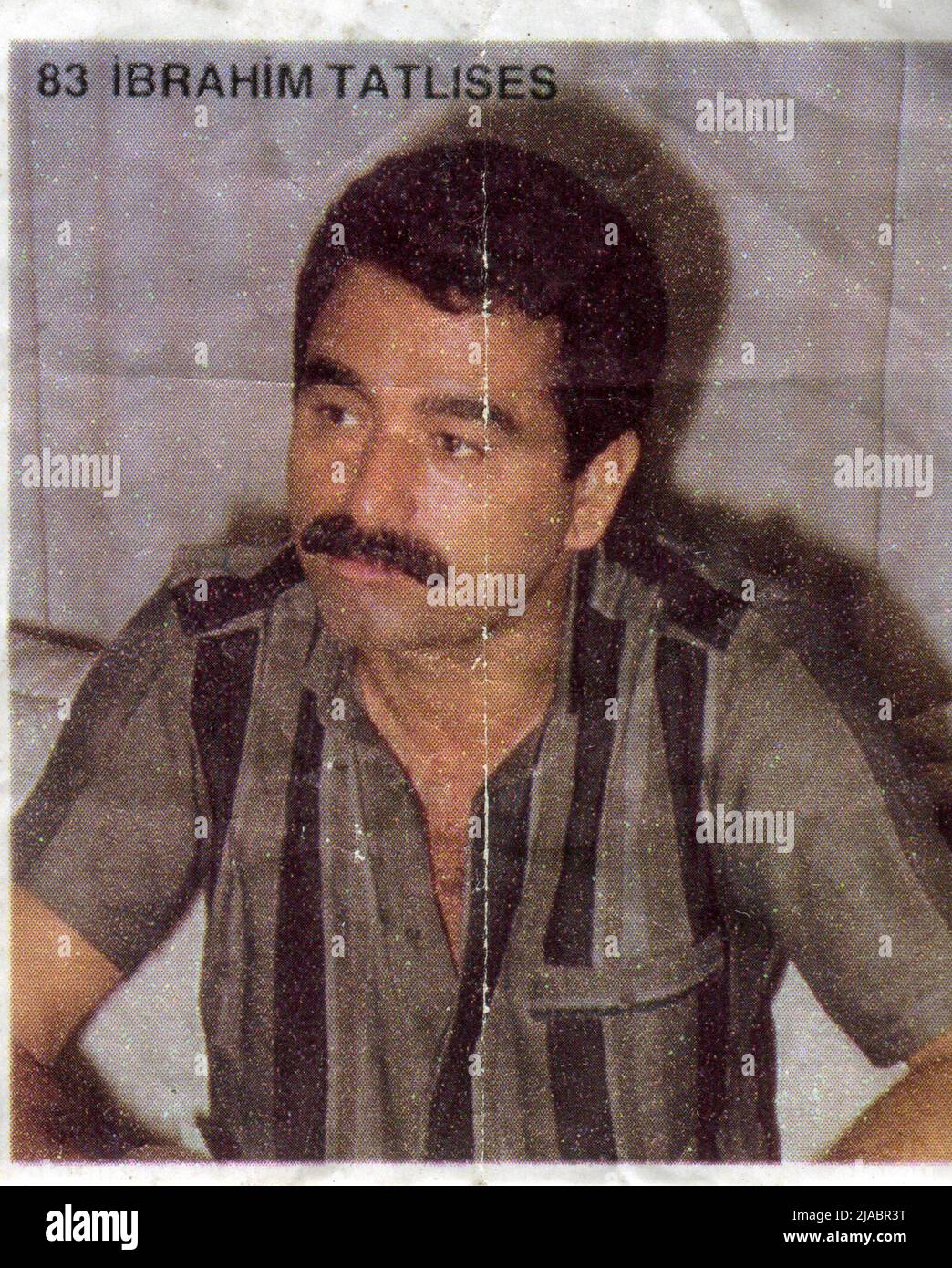 Turkish chewing gum insert. Ibrahim Tatlises. 1980s Stock Photo - Alamy