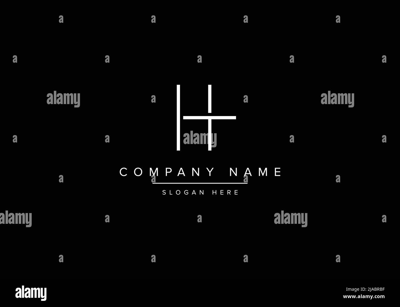 Creative minimal line art icon logo, HT monogram logo Stock Vector ...