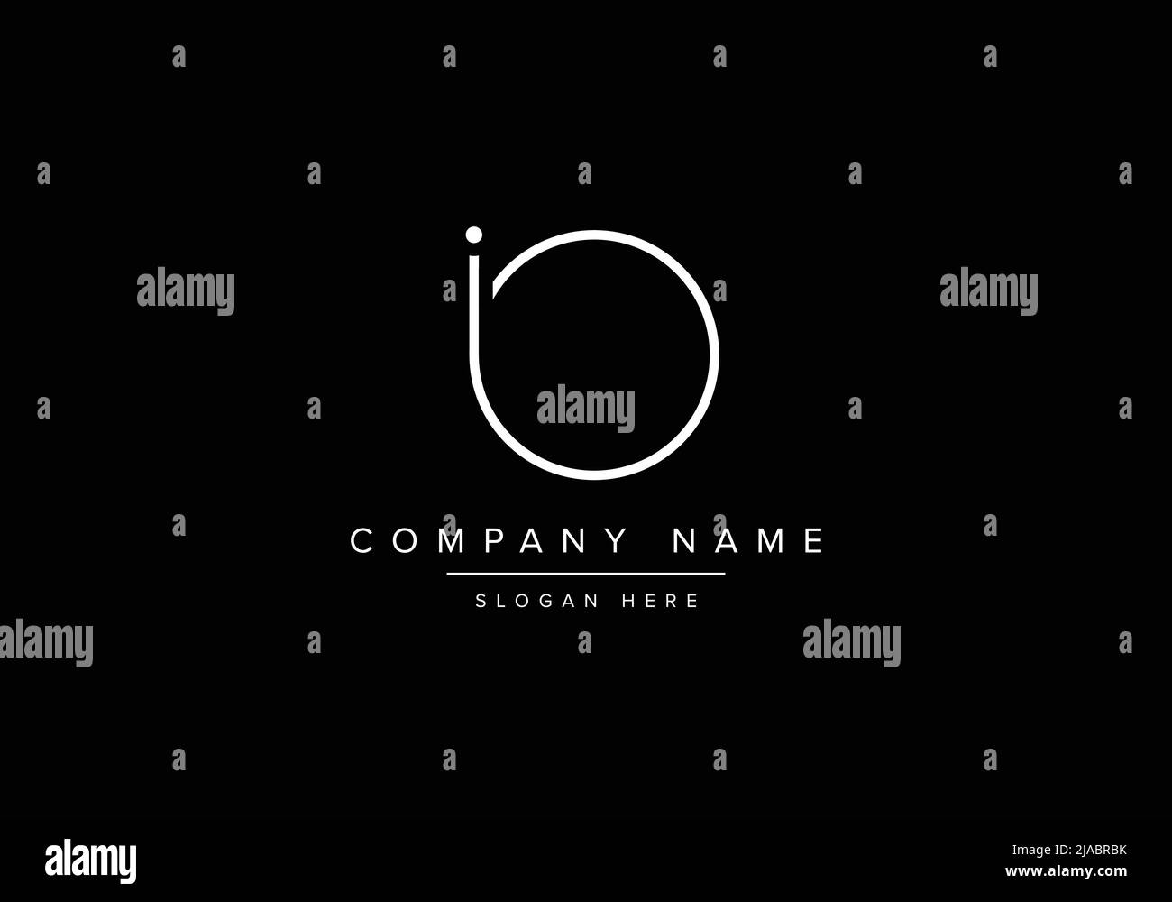 Creative minimal line art icon logo, IO monogram logo Stock Vector ...