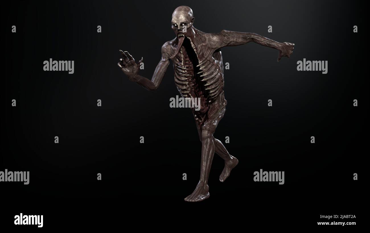 Mythical Demon monster on chromakey background 3d render Stock Photo ...