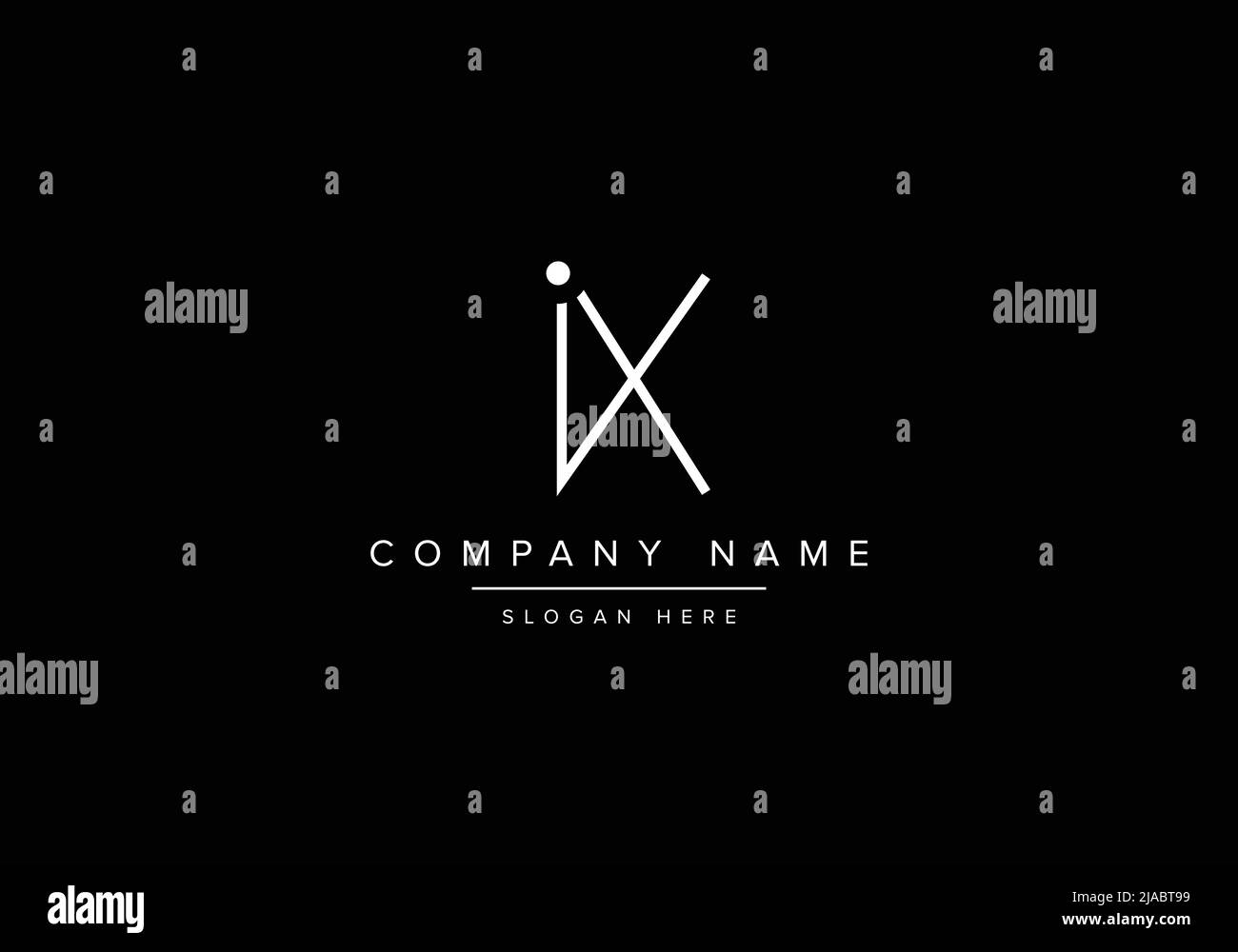 Creative minimal line art icon logo, IX monogram logo Stock Vector ...