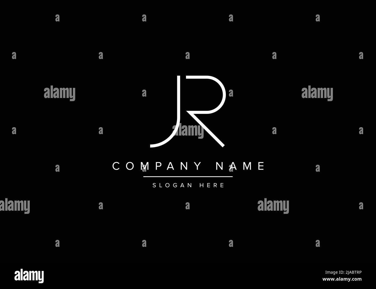 Creative minimal line art icon logo, JR monogram logo Stock Vector ...